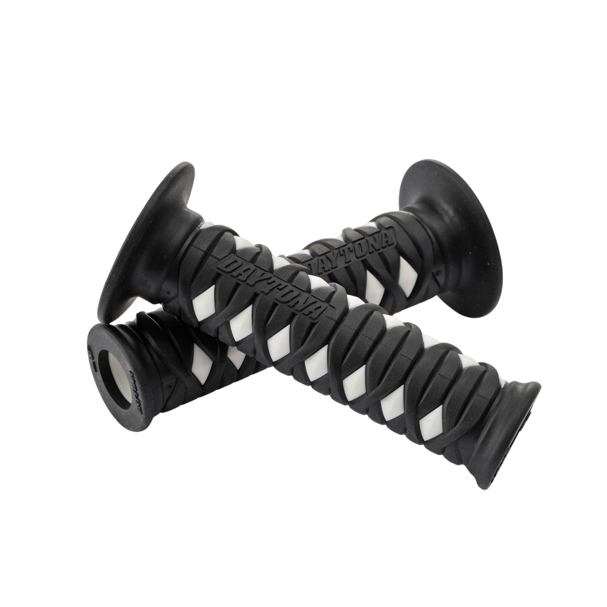Katana Motorcycle Handlebar Grips – 7/8" Black/White Ergonomic Dual ...