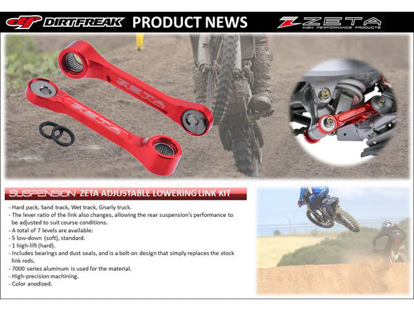 Adjustable lowering link for Honda CRF